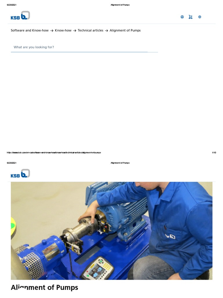 Alignment of Pumps | Download Free PDF | Electric Motor | Screw