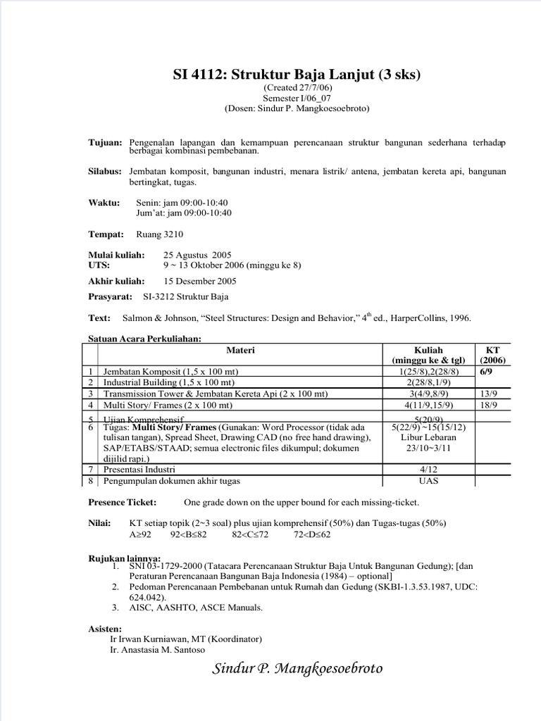 Dokumen - Tech Struktur Baja Lanjut. | PDF