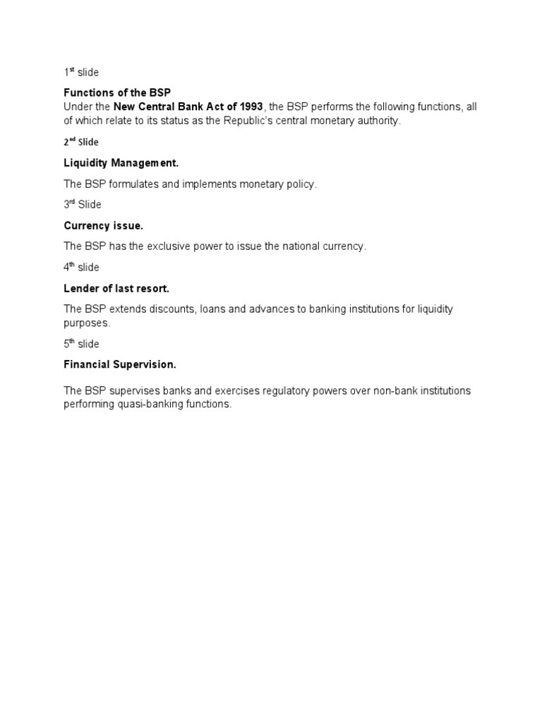 Outline For The Ppt Operation Of Bsp Pdf