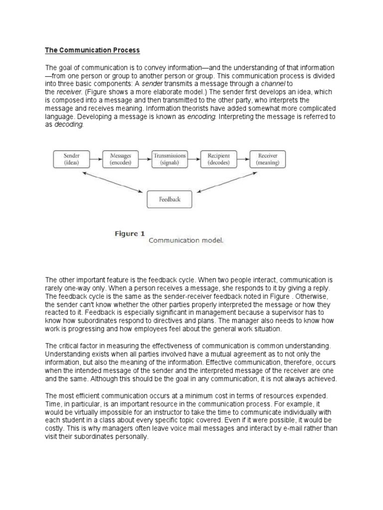 2 The Communication Process | PDF | Communication | Information