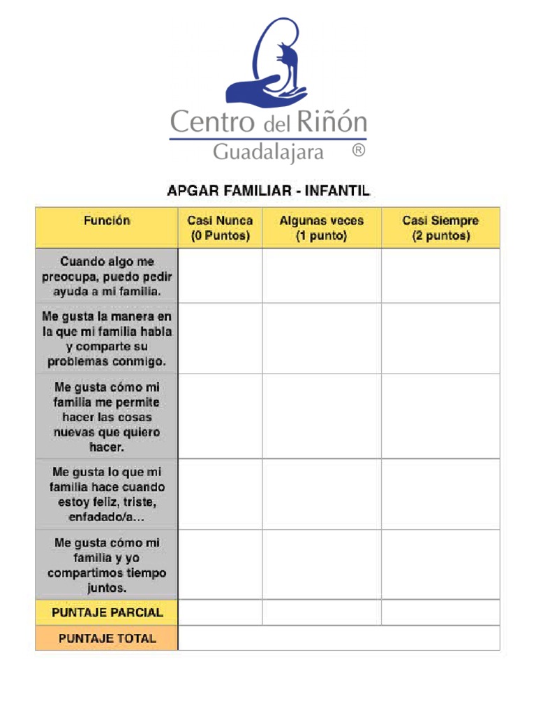 Apgar Familiar Infantil | PDF