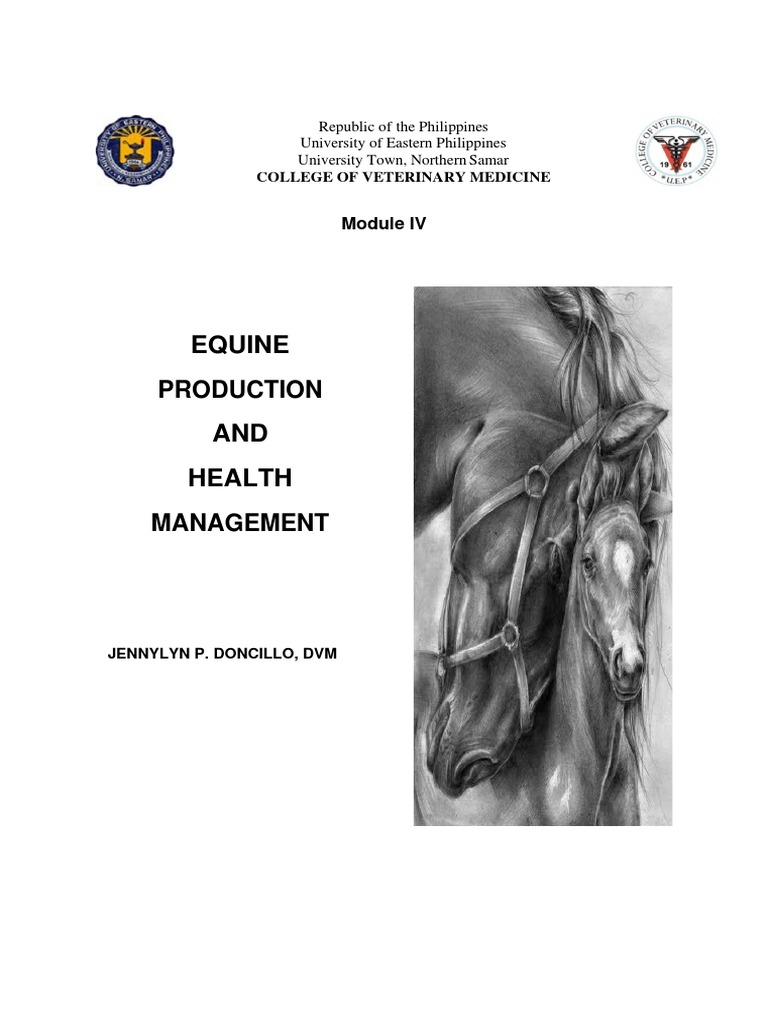 Equine Production AND Health Management: College of Veterinary Medicine ...