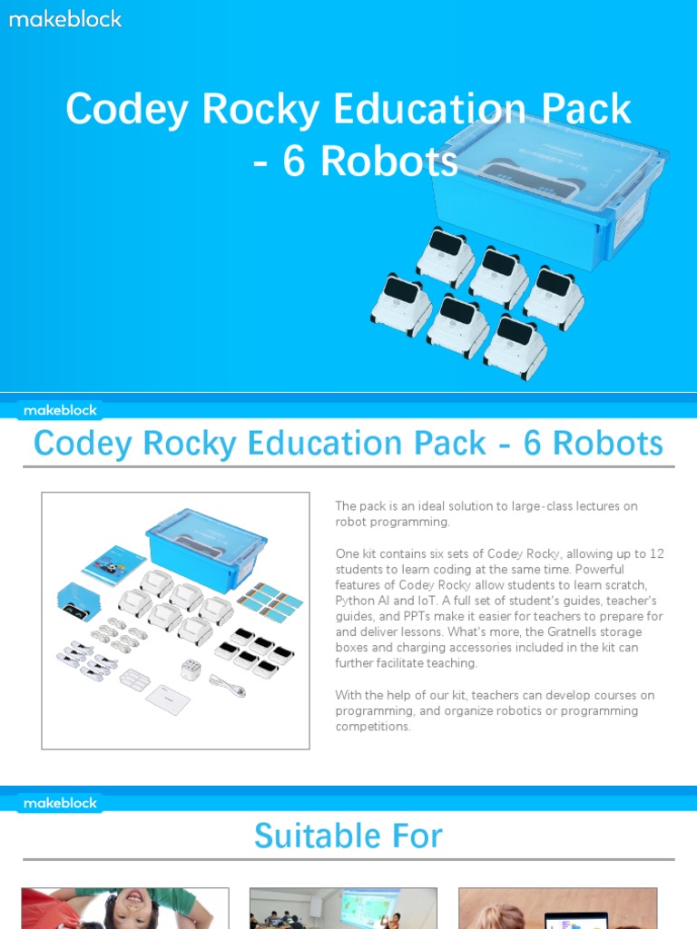 Codey Rocky Education Pack - 6 Robots | PDF | Computer Science | Computing