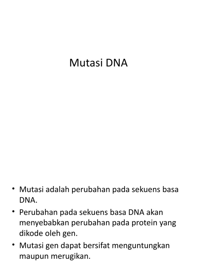 Mutasi DNA | PDF