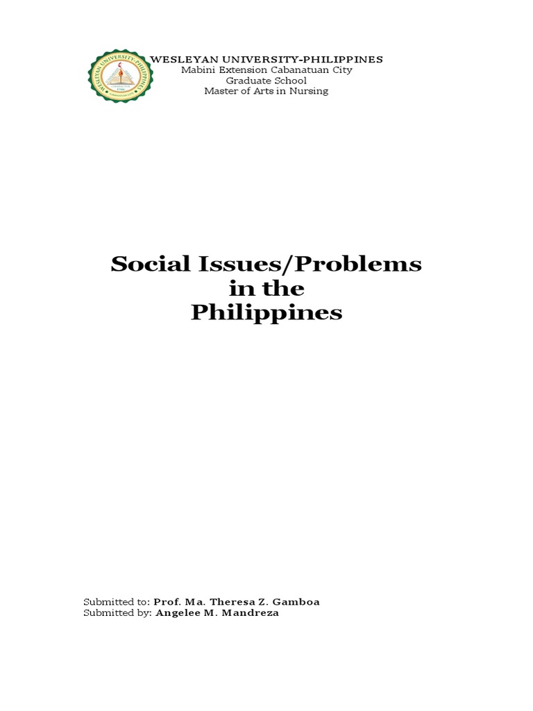 Social Issues/Problems in The Philippines | PDF | Corruption | Taxes