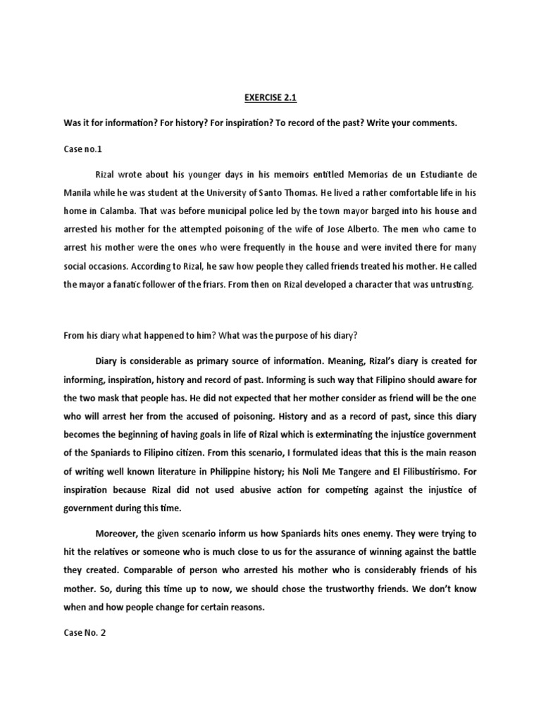 Rizal's Diary: A Source of History and Inspiration | PDF | Philippines