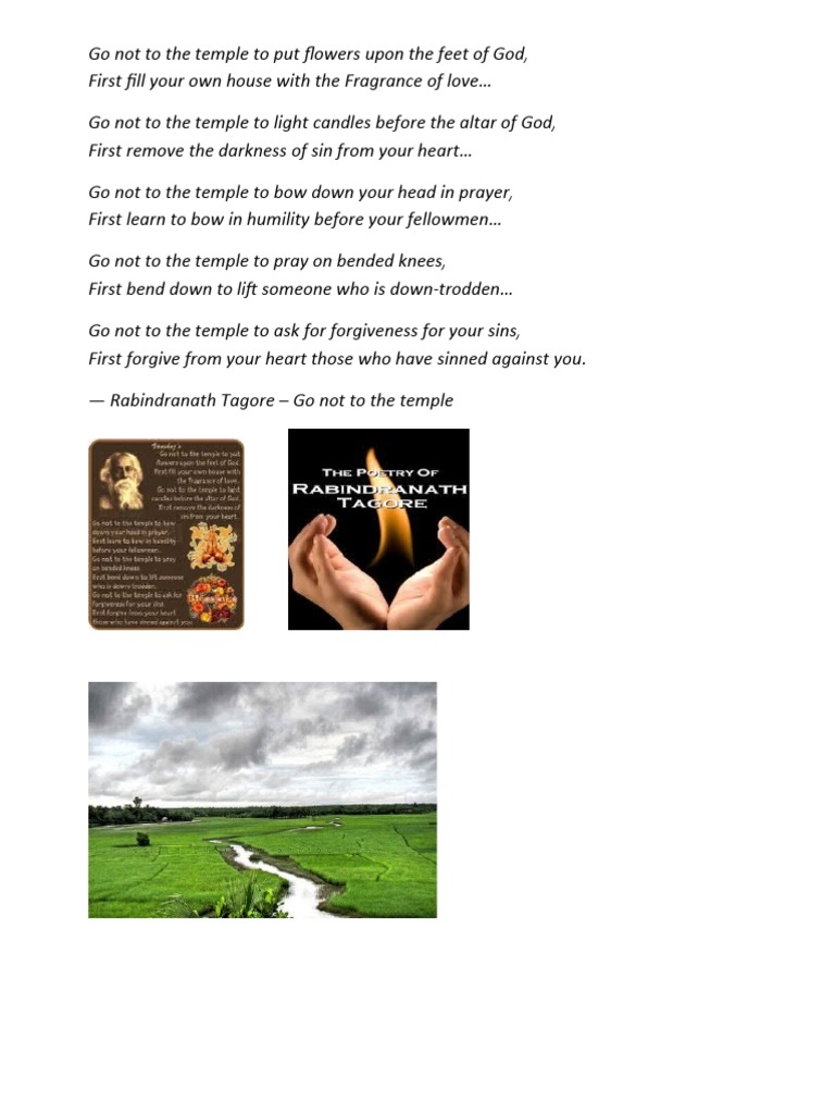Insights from Tagore's Temple Poem | PDF