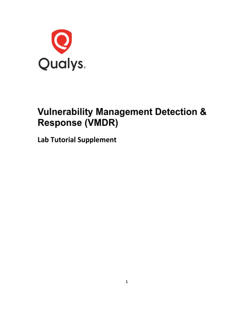 QSC20 VMDR Lab Tutorial Supplement | PDF | Vulnerability (Computing) | Cloud Computing