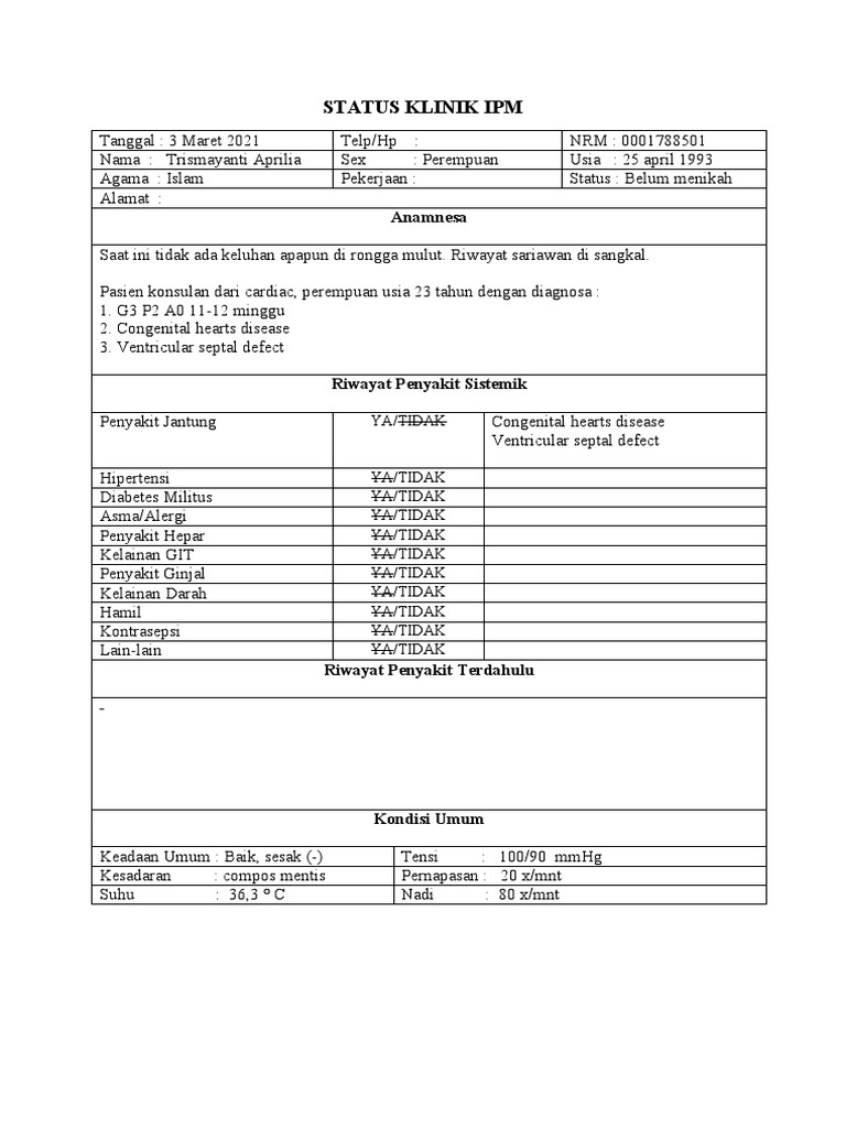 STATUS KLINIK Dan KONTROL IPM Teh Zaki | PDF