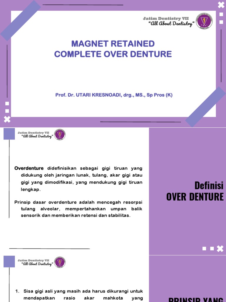 Magnet Retained Overdenture | PDF