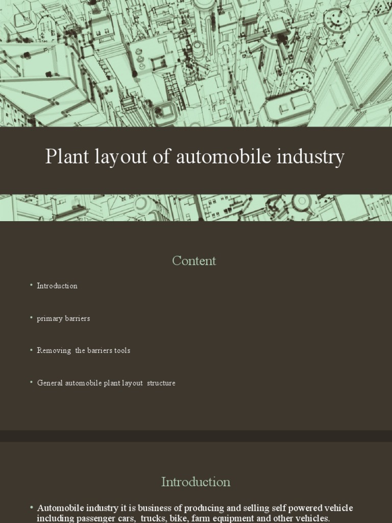 Plant Layout of Automobile Industry | PDF | Car | Industries