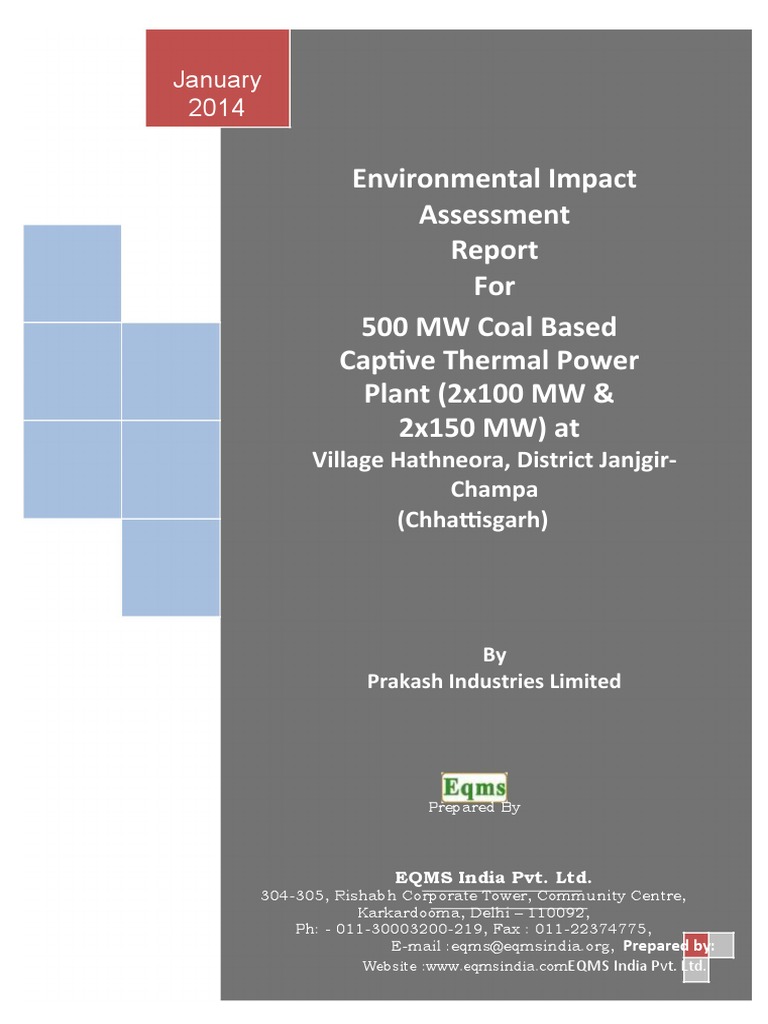 EIA Report (9.1) | PDF | Environmental Impact Assessment | Occupational ...