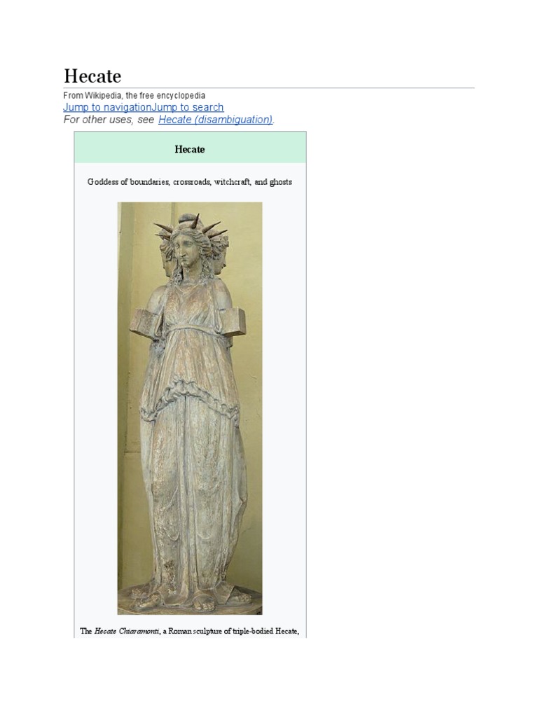 Hecate | PDF | Mythology | Supernatural