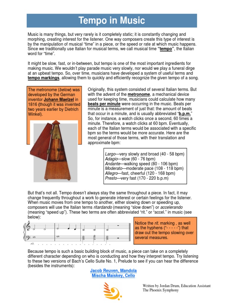Tempo | PDF | Tempo | Musical Notation