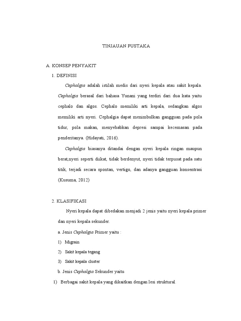 LP Cephalgia | PDF | Sains & Matematika