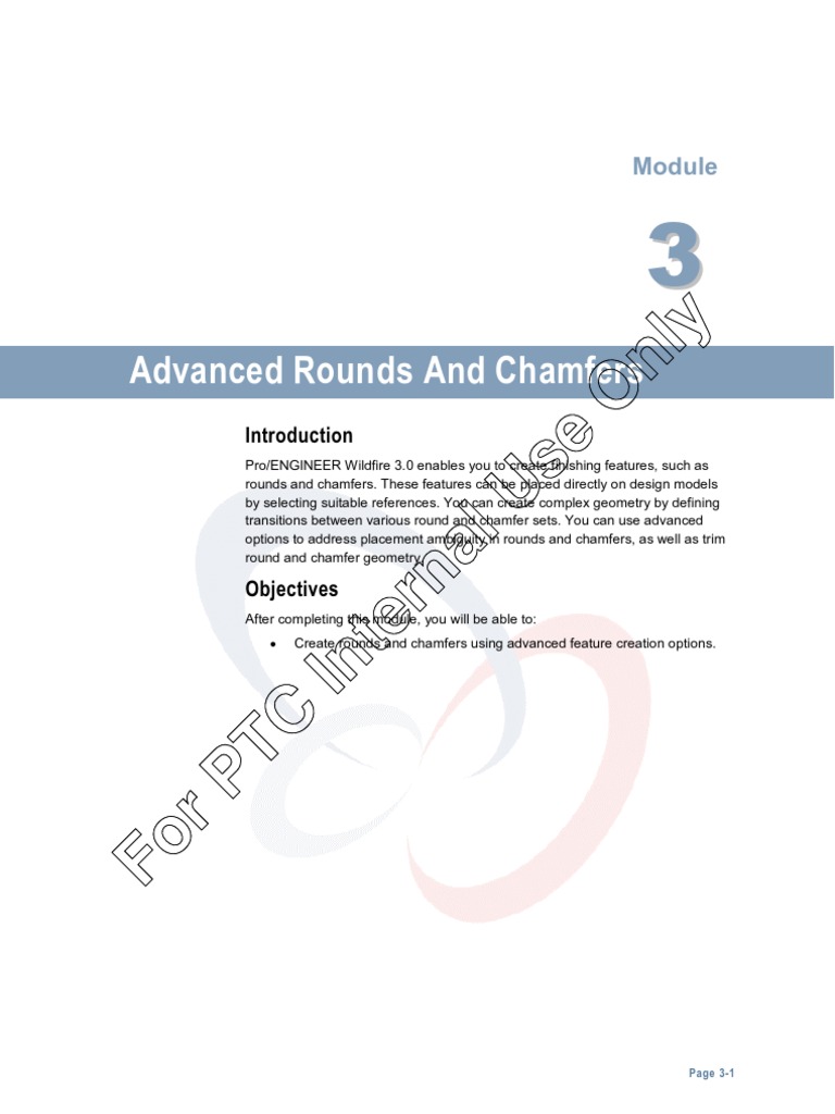Advanced Part Modeling WF3 Rounds Chamfers | PDF