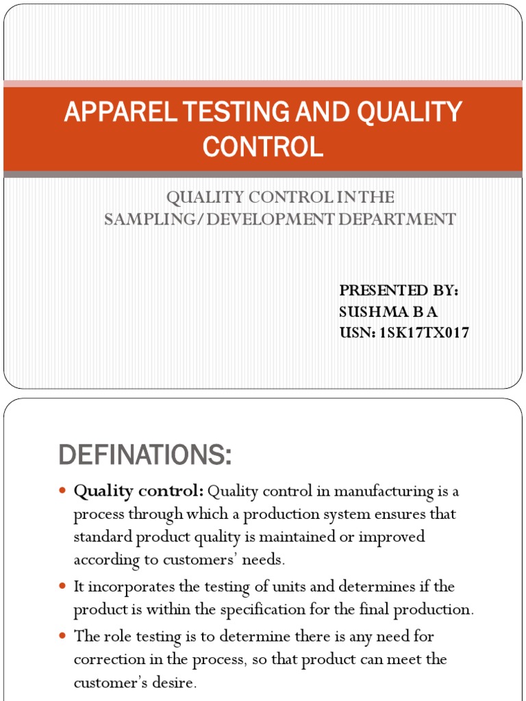Apparel Testing and Quality Control | PDF | Seam (Sewing) | Industries