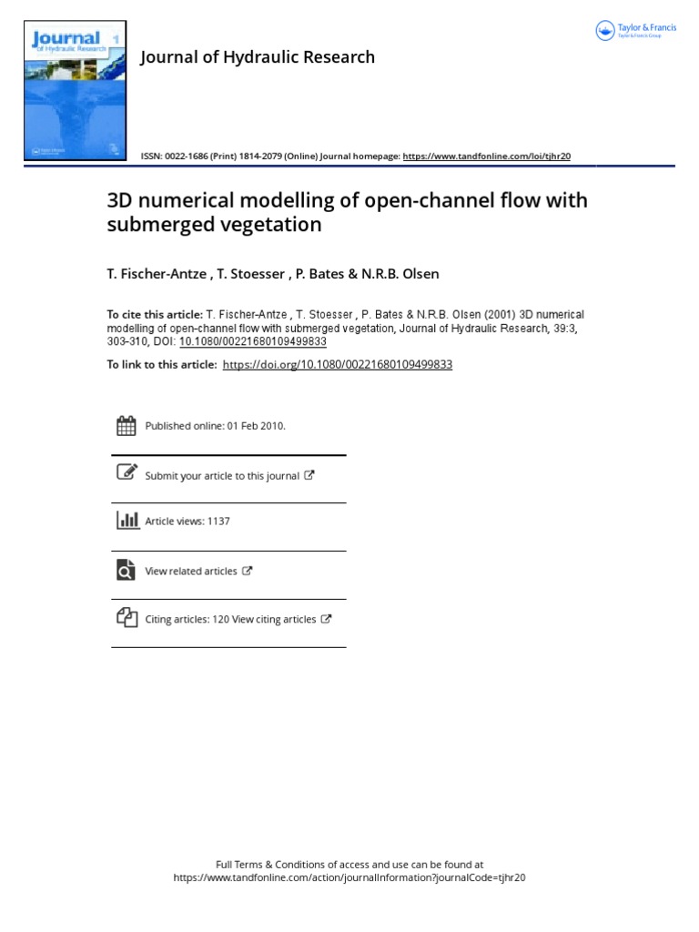 3D Modeling of Open-Channel Flow with Vegetation | PDF | Navier–Stokes ...
