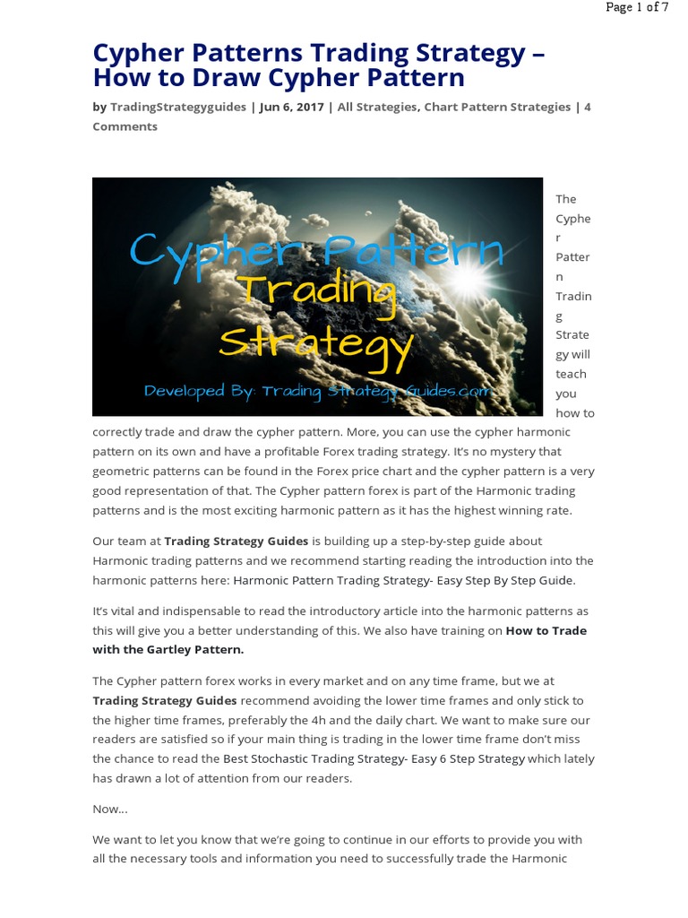 Cypher Patterns Trading Strategy - How To Draw Cypher Pattern | PDF | Foreign Exchange Market ...