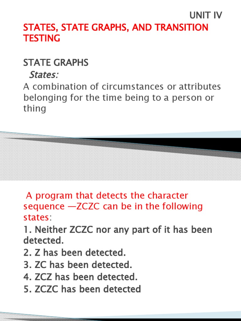 States, State Graphs, and Transition Testing: Unit Iv | PDF | Matrix ...