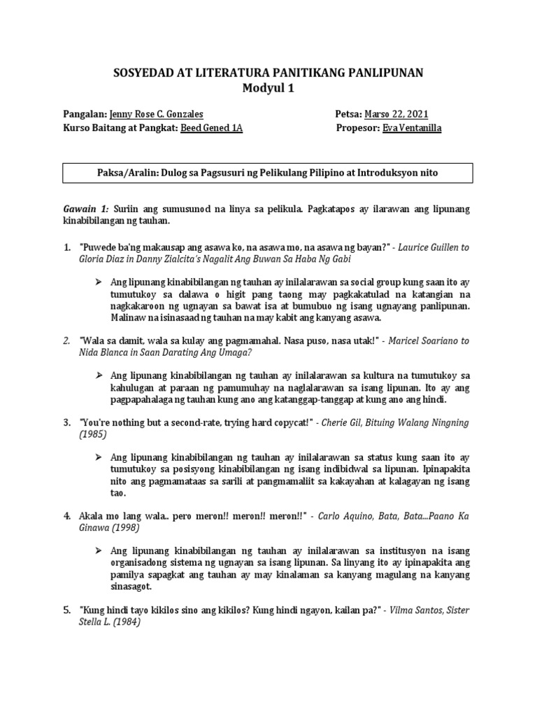 SLPP Dulog Sa Pagsusuri NG Pelikulang Pilipino at Introduksyon Nito | PDF