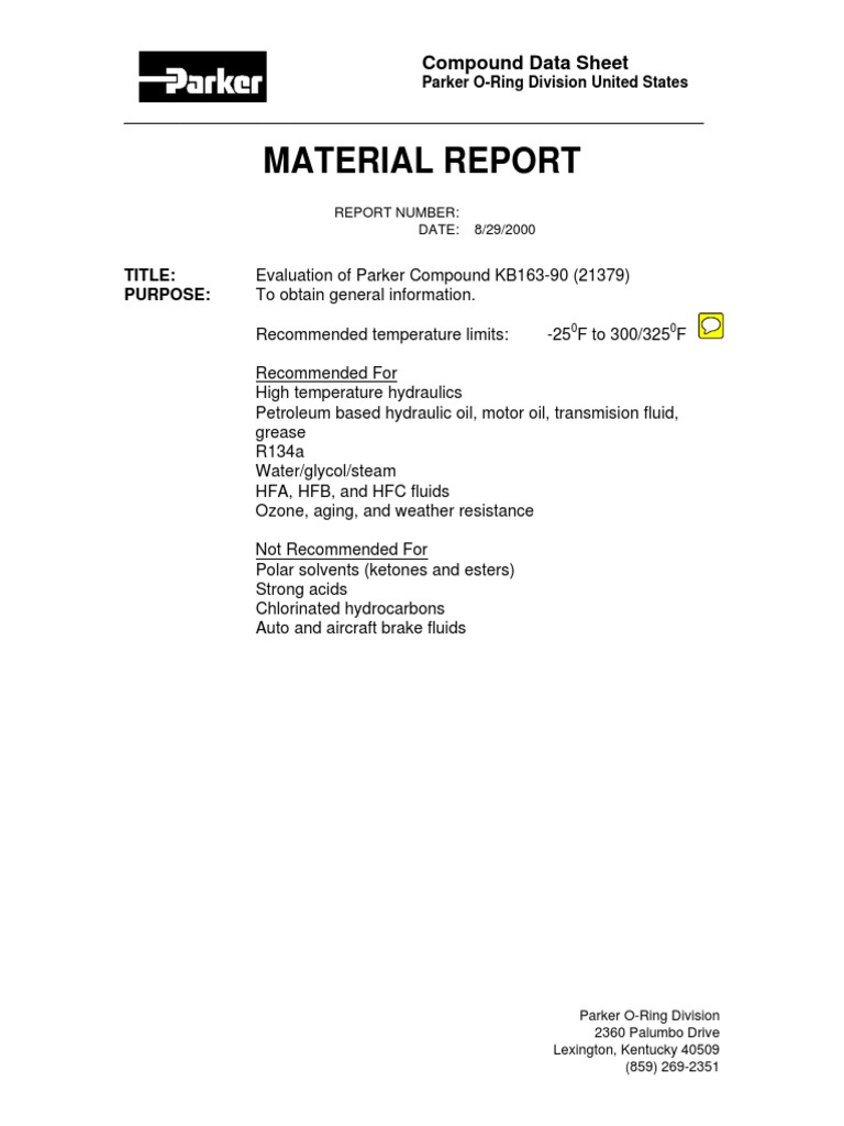 Material Report: Compound Data Sheet | PDF | Chemistry | Materials