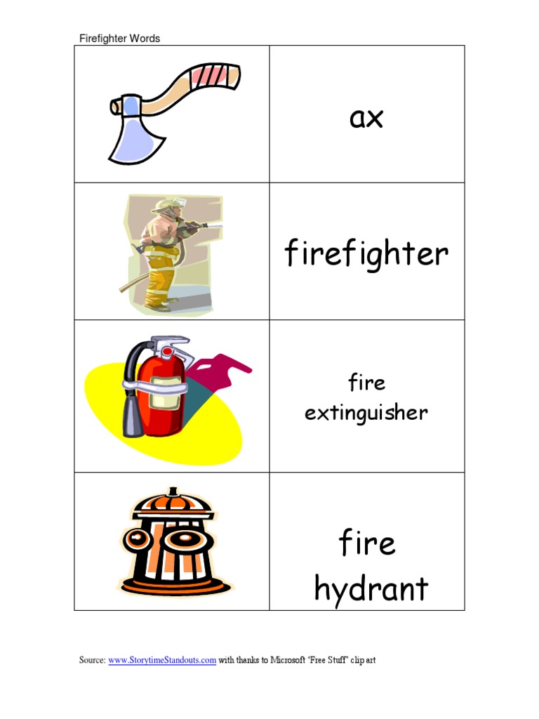 Firefighter Picture Dictionary | PDF