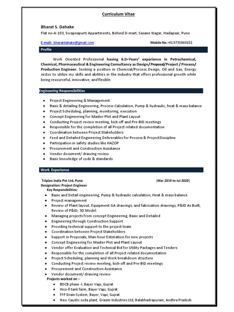 BHARAT CV Project-Process | PDF | Engineering | Business