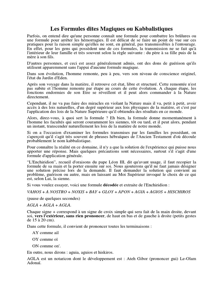 Formules Magiques | PDF | Science | Sciences philosophiques