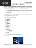 Car Engine Parts Names Functions Diagrams | PDF | Internal Combustion ...