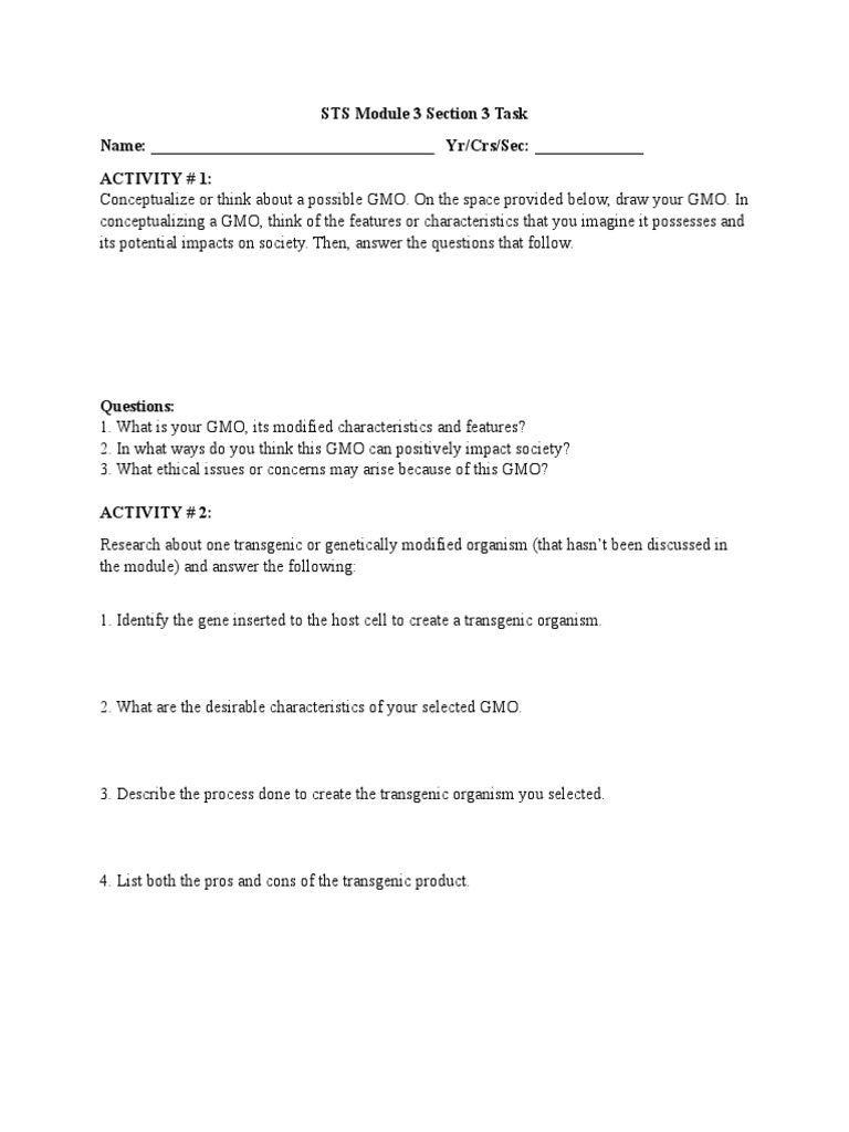 Module 3 Section 3 Task | PDF