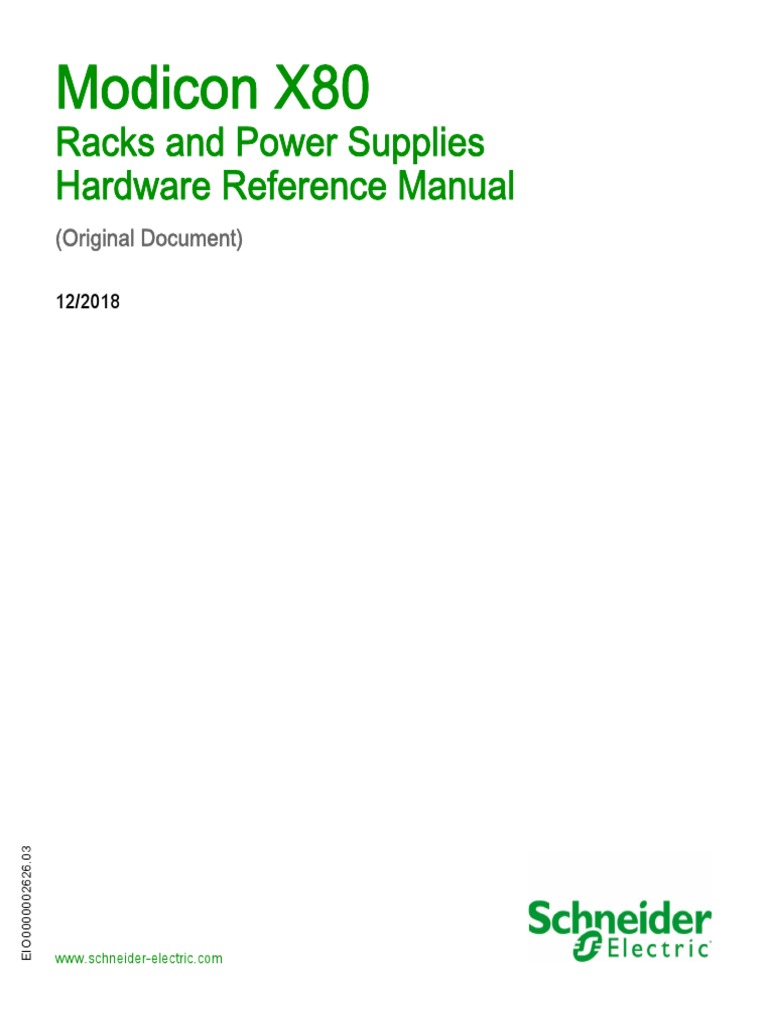 Modicon X80Racks and Power SuppliesHardware Reference Manual | PDF | Automation | Programmable ...