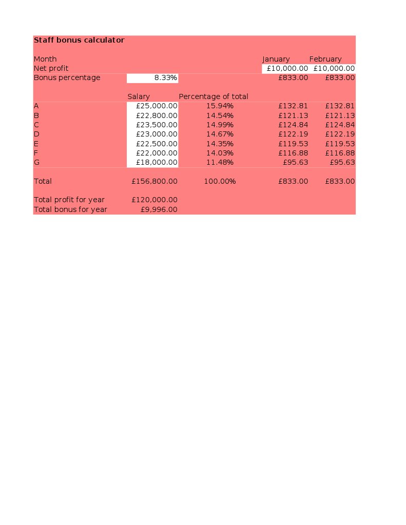 Bonus Calculator | PDF