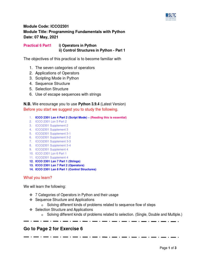 Module Code: ICCO2301 Module Title: Programming Fundamentals With ...