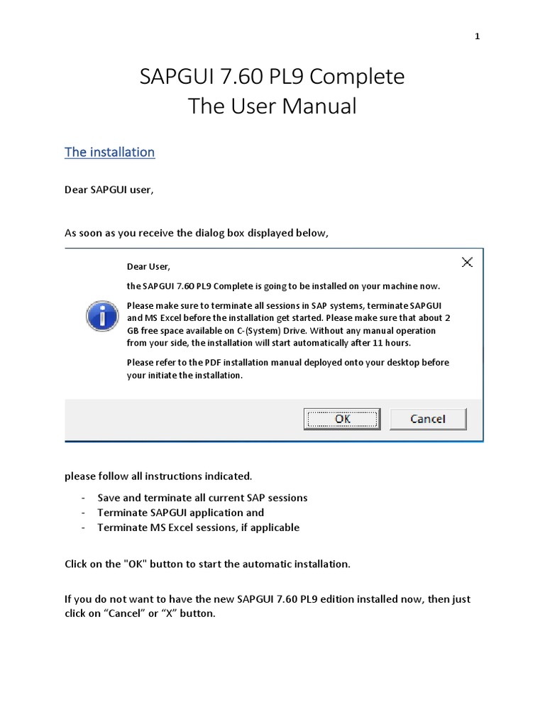 Sapgui 7 60 Pl9 User Manual Pdf Computer Science Computer Architecture