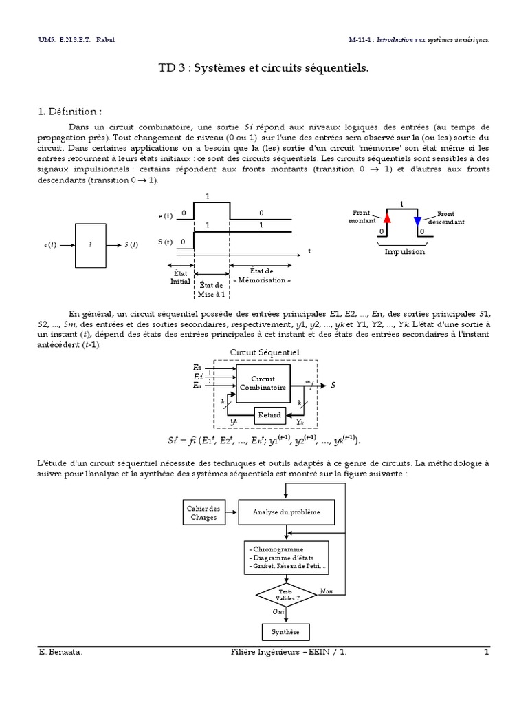 TD3 Seqentiel | PDF | Circuit électrique | Électrotechnique
