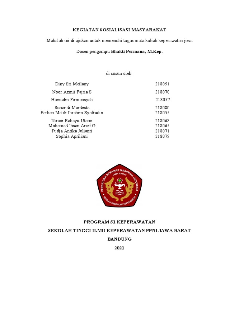 Kegiatan Sosialisasi Masyarakat | PDF