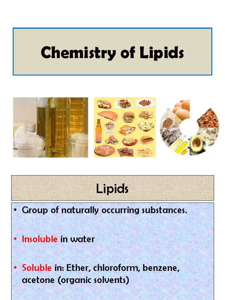Chemistry of Lipids | PDF | Lipid | Fat