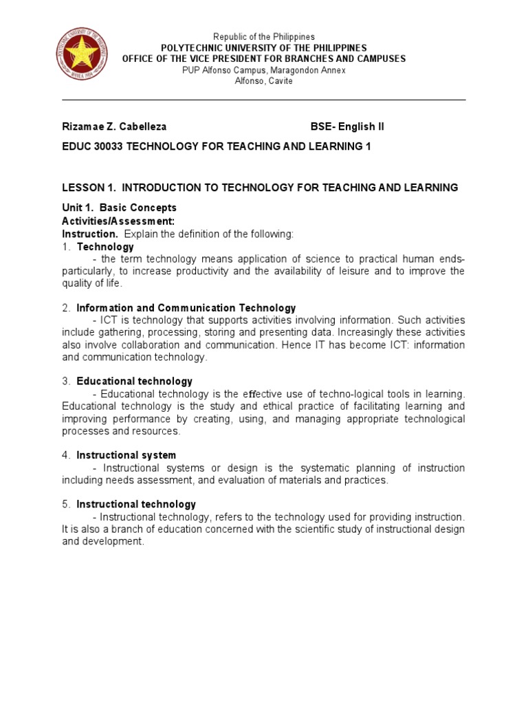Polytechnic University of The Philippines Office of The Vice President ...
