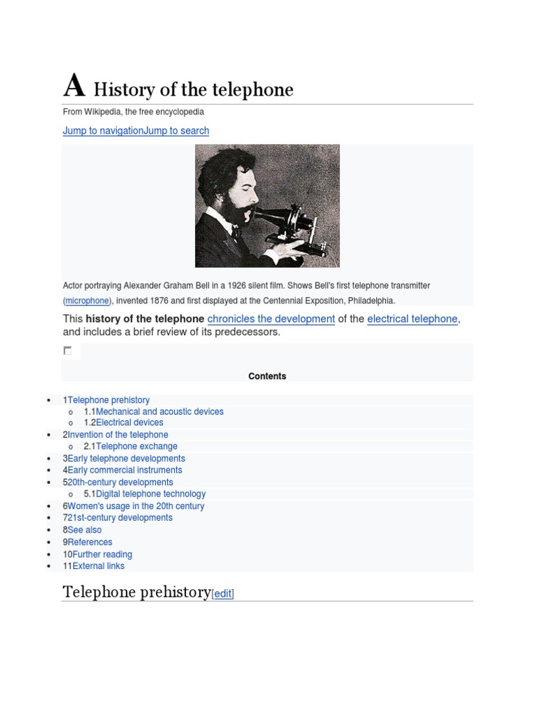 A History of The Telephone | Download Free PDF | Telephone | Electricity