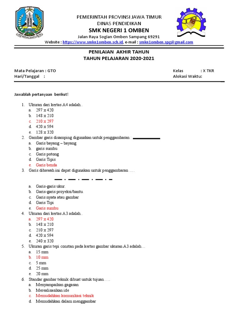 Soal Dan Jawaban Gto | PDF