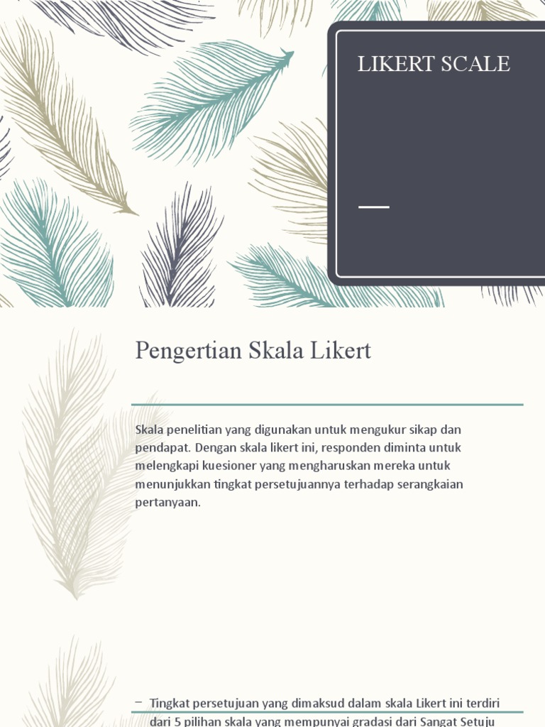 Panduan Skala Likert 1-5 dan Contoh | PDF