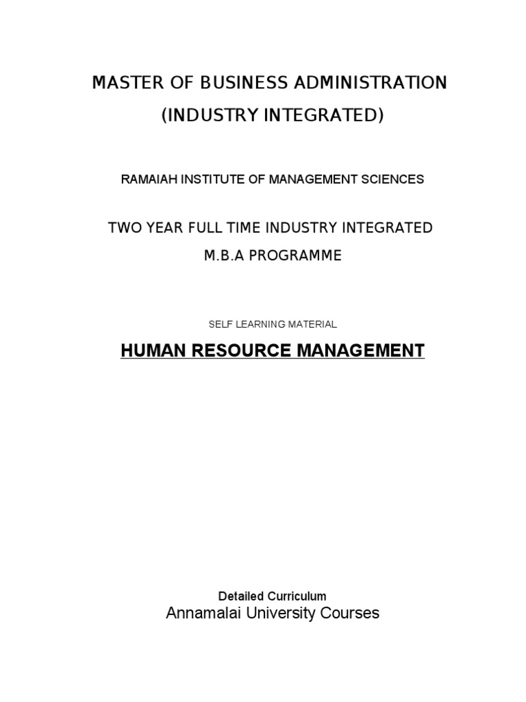 Human Resource Management | PDF | Human Resource Management | Employee ...
