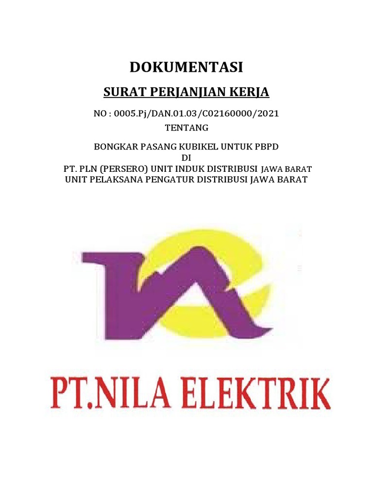 Perjanjian Pemasangan Kubikel PBPD PLN | PDF