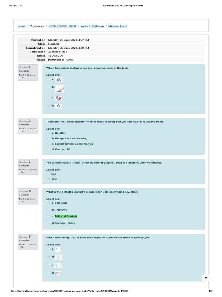 Midterm Exam Review Summary | PDF | Spreadsheet | Application Software