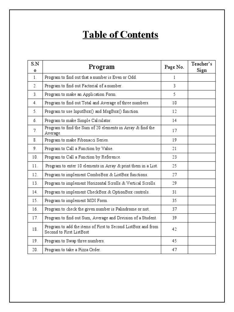 Table of Contents | PDF | Software Engineering | Computer Programming
