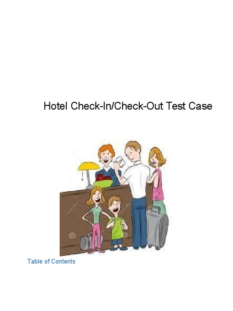 Hotel Check-In/Check-Out Test Case | Download Free PDF | User ...