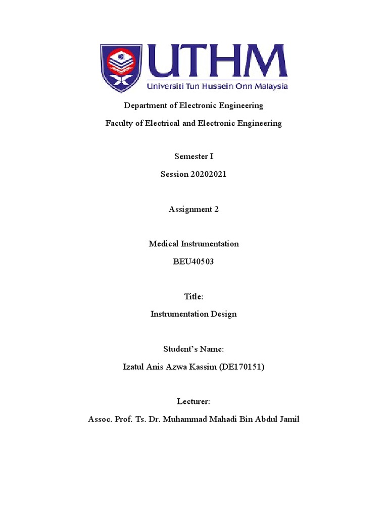 Medical Instrument Design Assignment | PDF