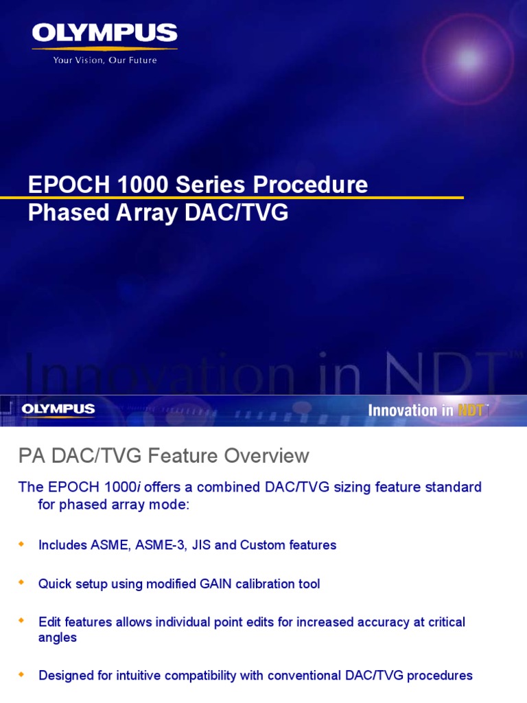 EPOCH 1000 Series Procedure Phased Array DAC/TVG | PDF | Calibration ...