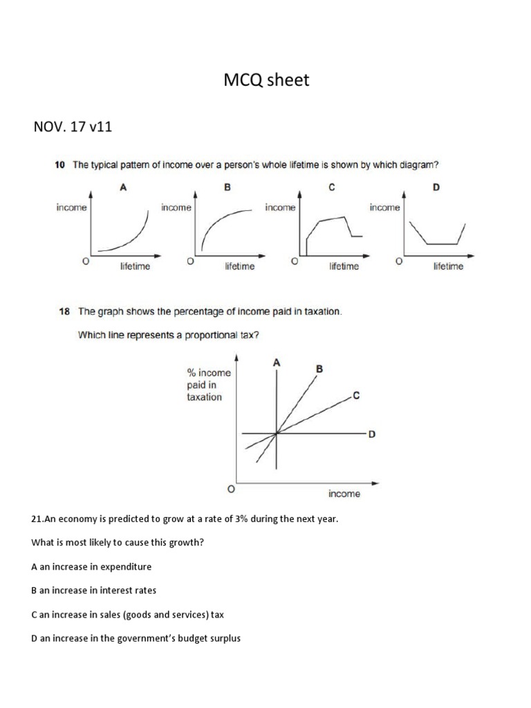 MCQ Sheet | PDF
